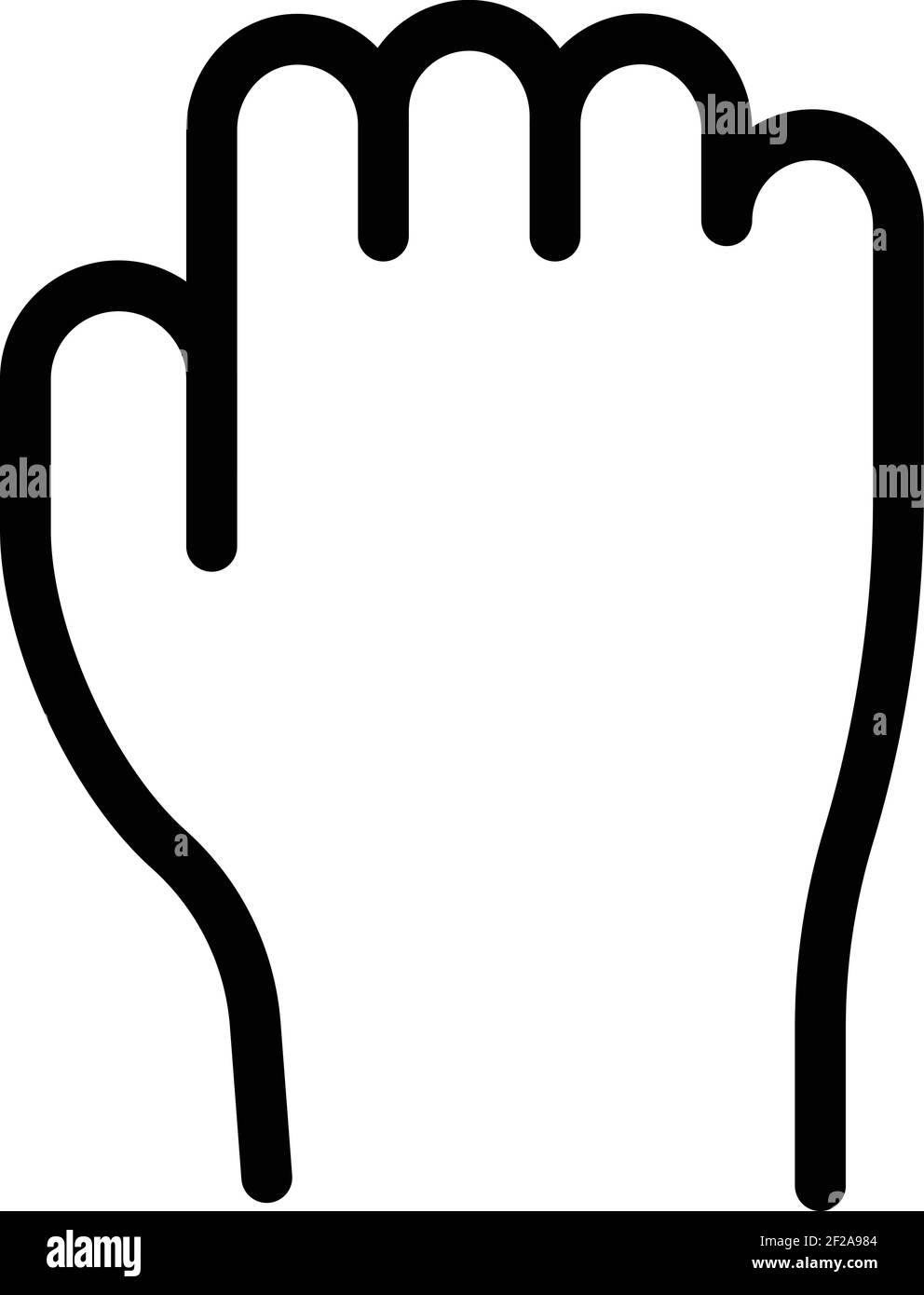 Hand gesture fist revolution icon. Outline Hand gesture fist revolution ...