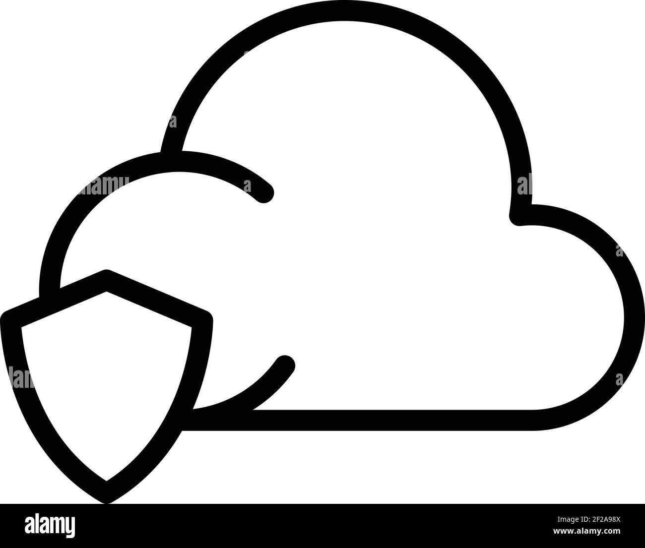 Digital cloud interface icon. Outline Digital cloud interface vector ...