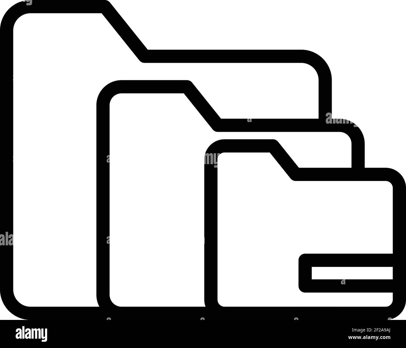 Folders interface icon. Outline Folders interface vector icon for web ...