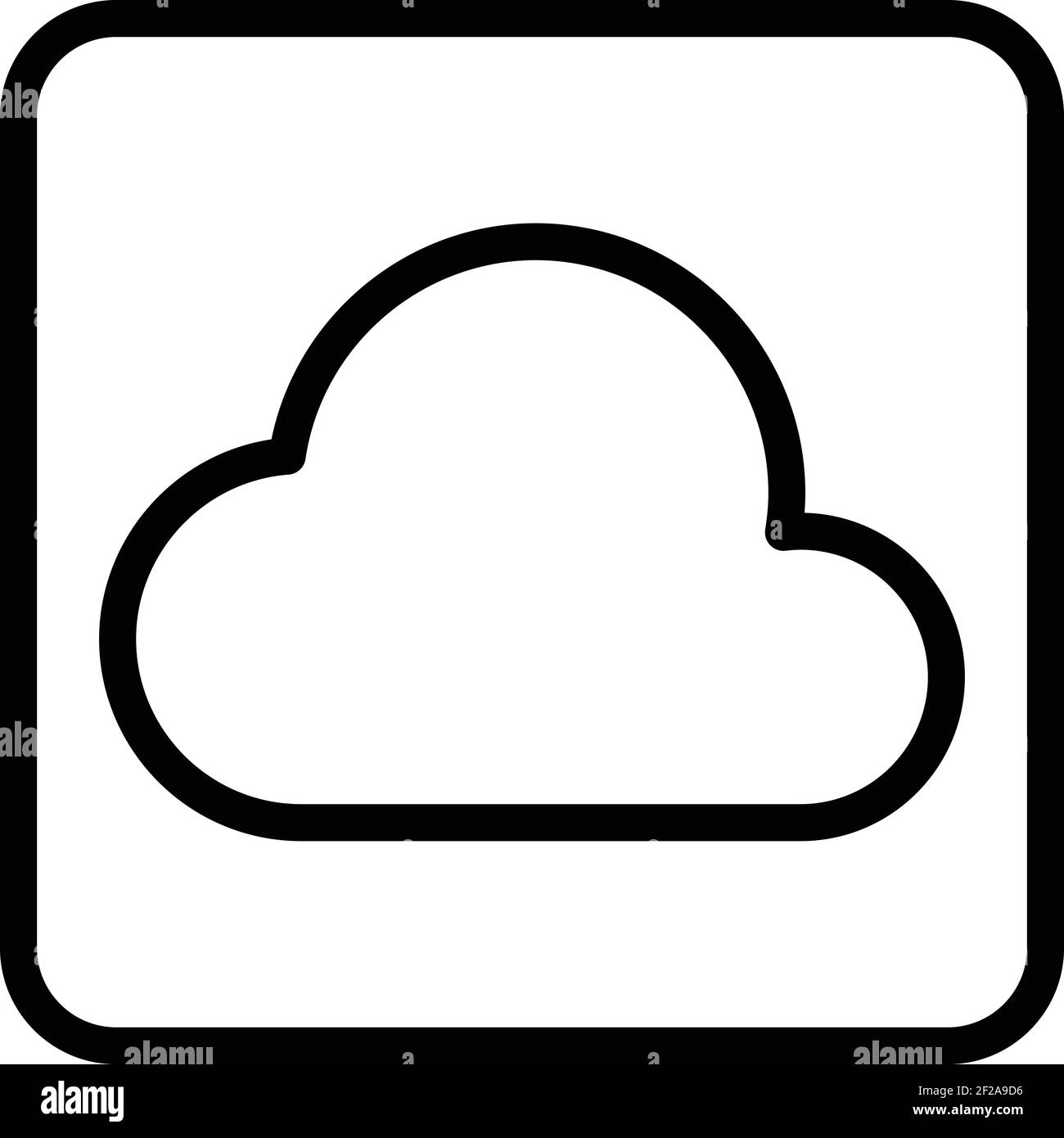 Icon cloud interface icon. Outline Icon cloud interface vector icon for ...