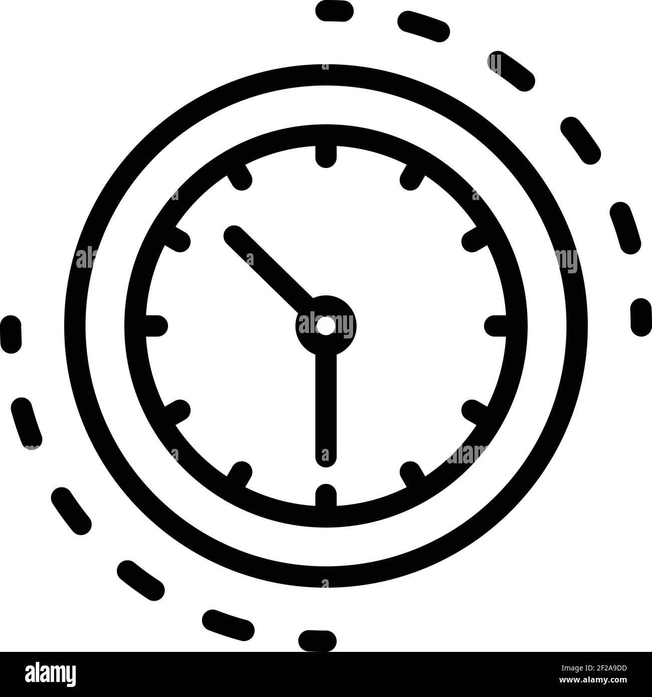 Clock interface icon. Outline Clock interface vector icon for web ...