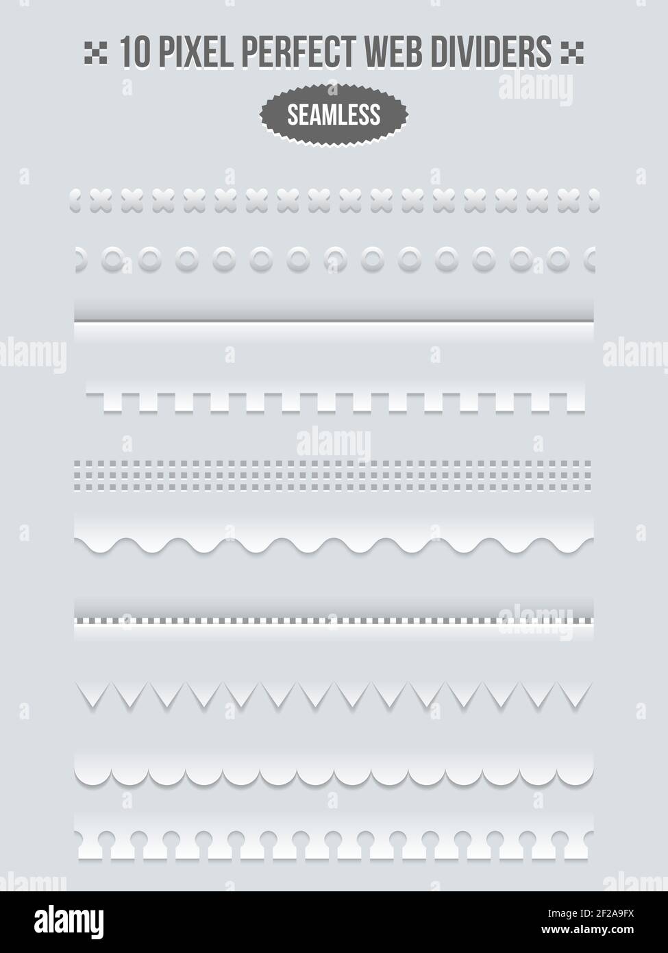 Set of borders and dividers for web. Line page, bookbinder design ...