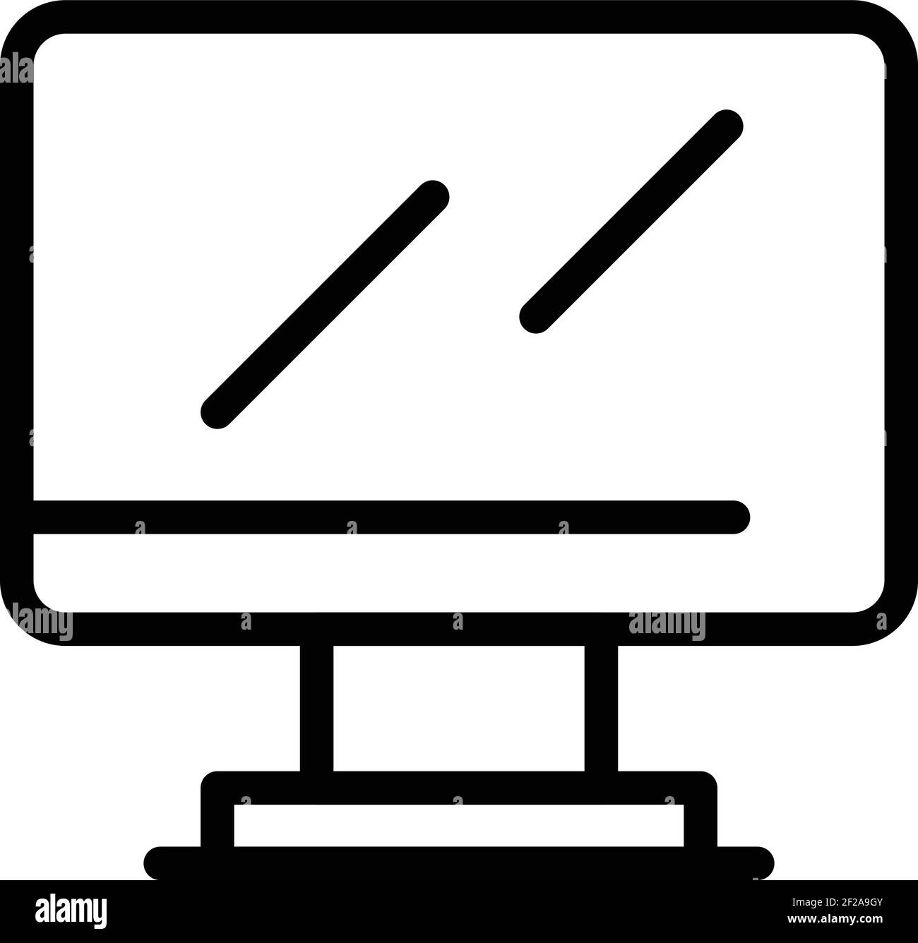 Tft monitor interface icon. Outline Tft monitor interface vector icon ...