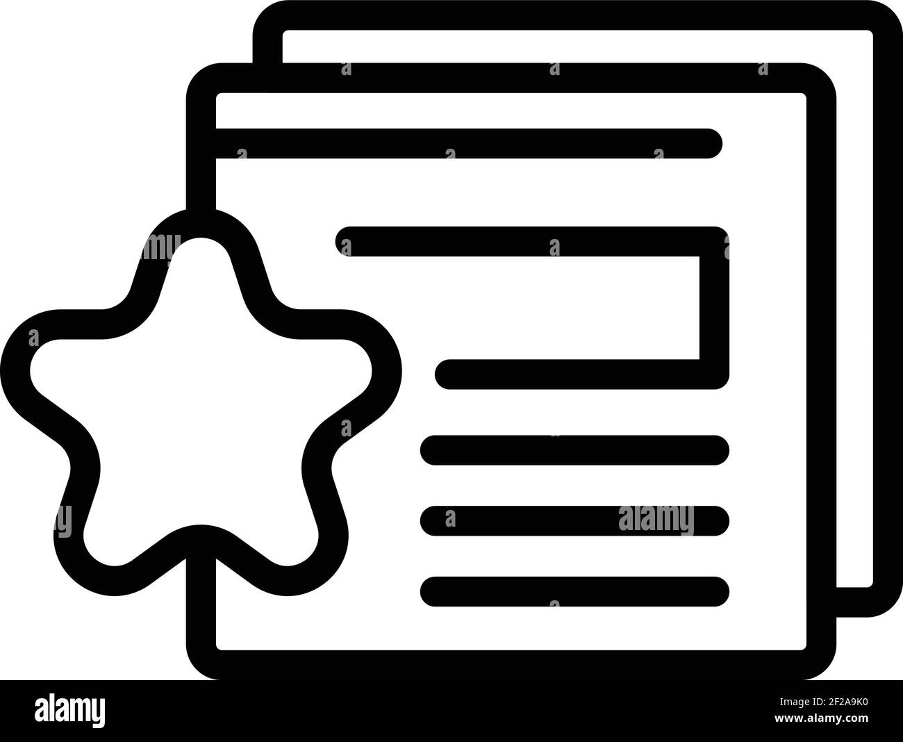 Favorite interface icon. Outline Favorite interface vector icon for web ...