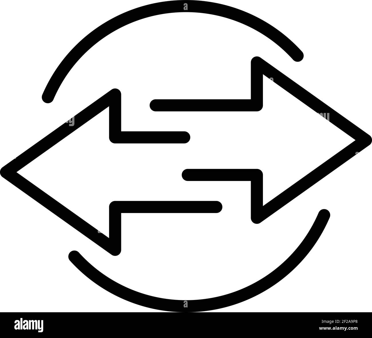 Direction interface icon. Outline Direction interface vector icon for ...