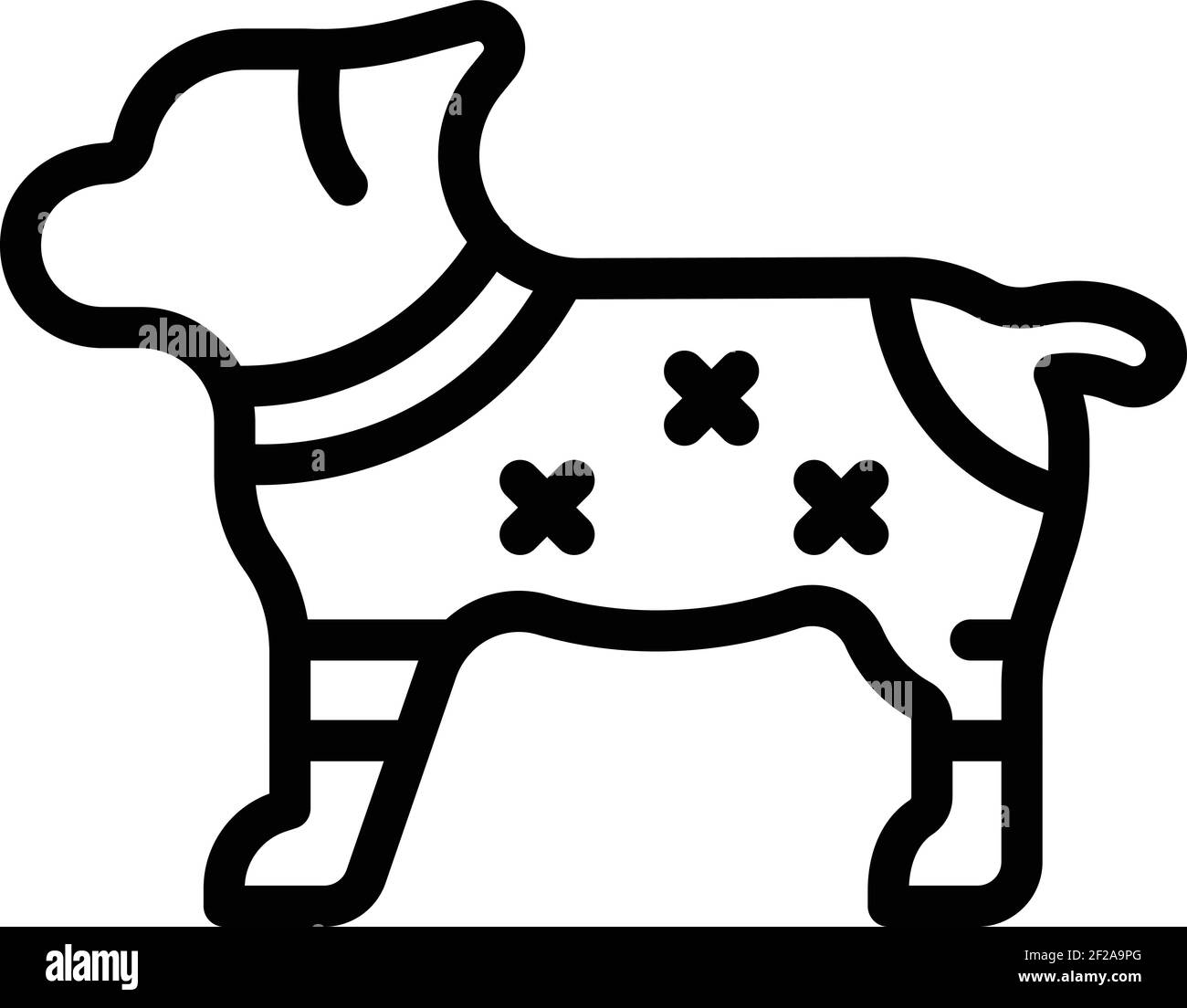 Cloth dog icon. Outline cloth dog vector icon for web design isolated ...