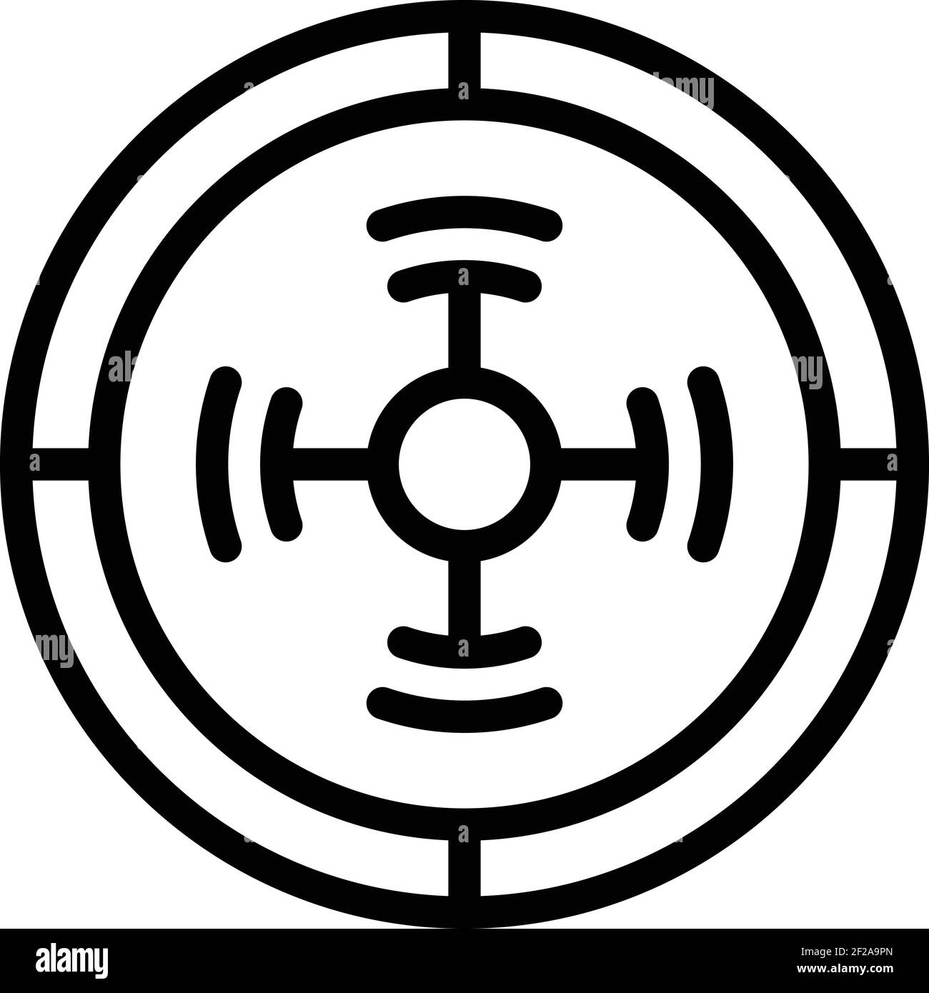 Scope icon. Outline scope vector icon for web design isolated on white ...