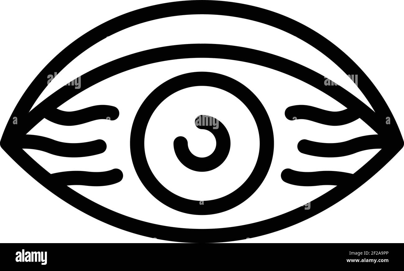 Daily tired eye icon. Outline Daily tired eye vector icon for web ...