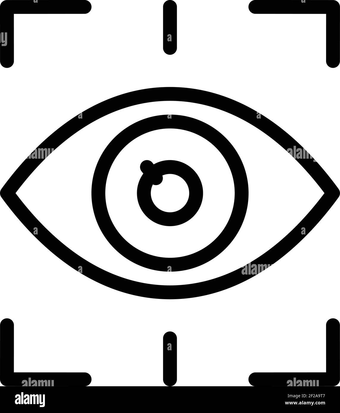 Target eye care icon. Outline Target eye care vector icon for web ...