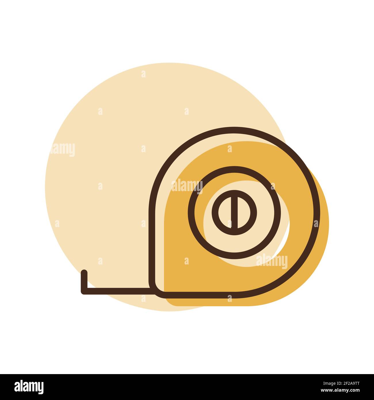 Tape measure vector flat icon. Construction, repair and building. Graph ...