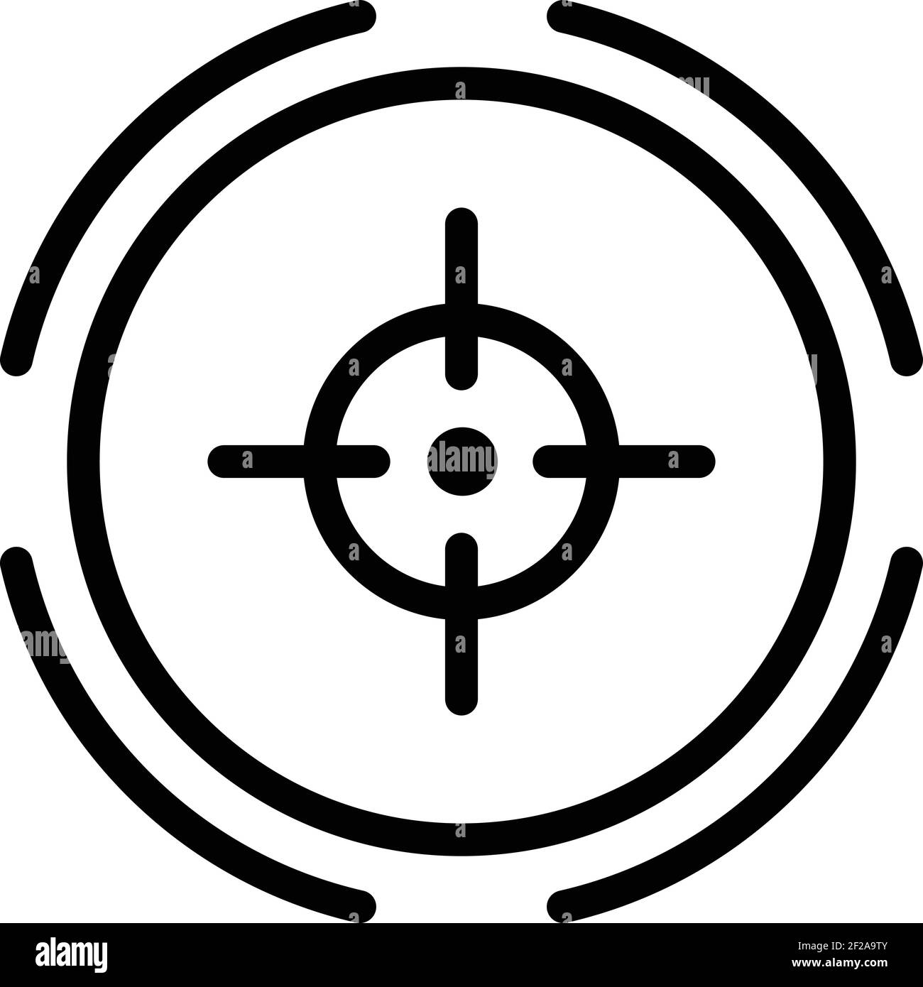 Scope target icon. Outline scope target vector icon for web design ...