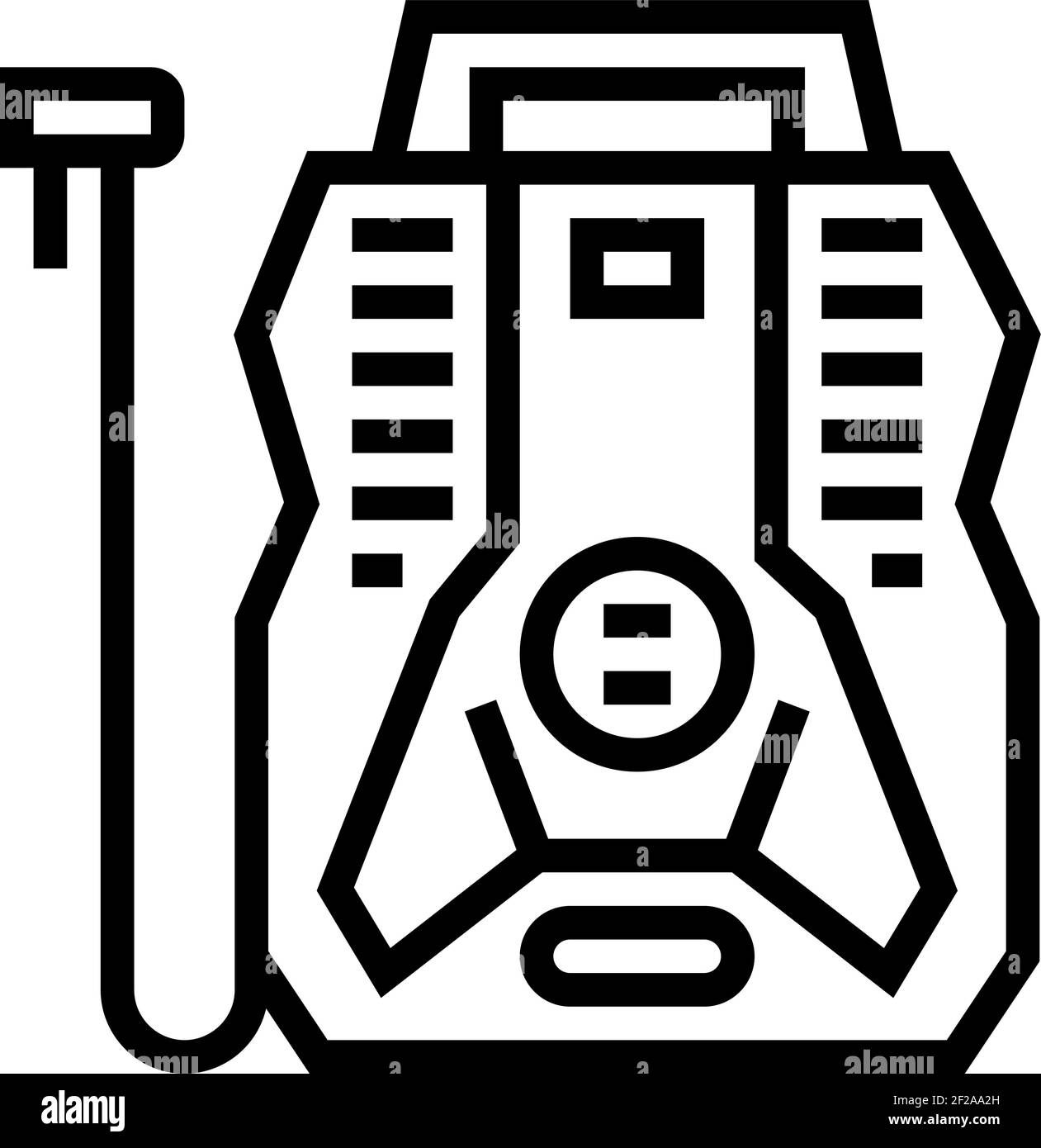 portable air compressor line icon vector illustration Stock Vector ...