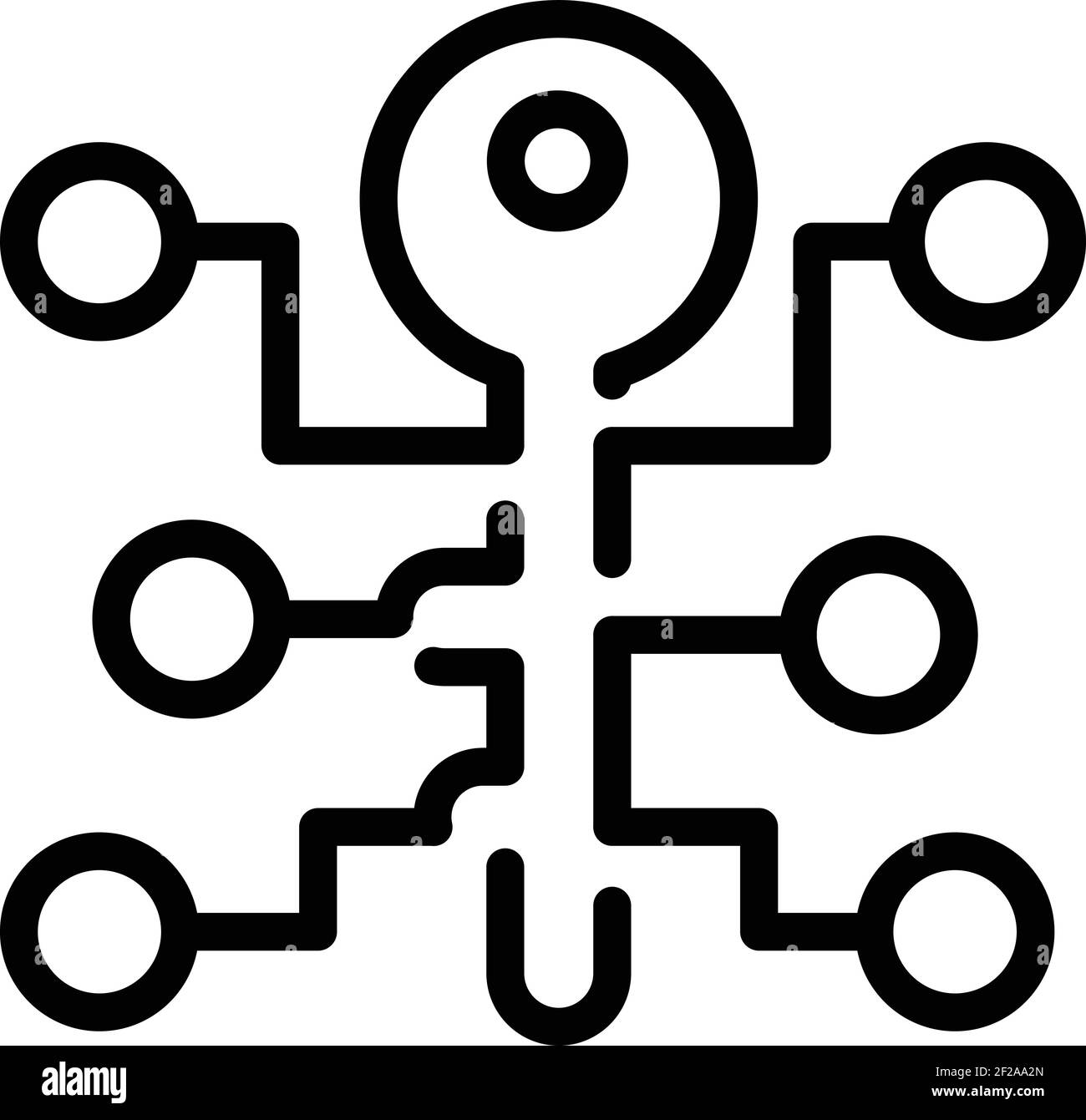 Blockchain Digital Key Icon Outline Blockchain Digital Key Vector Icon