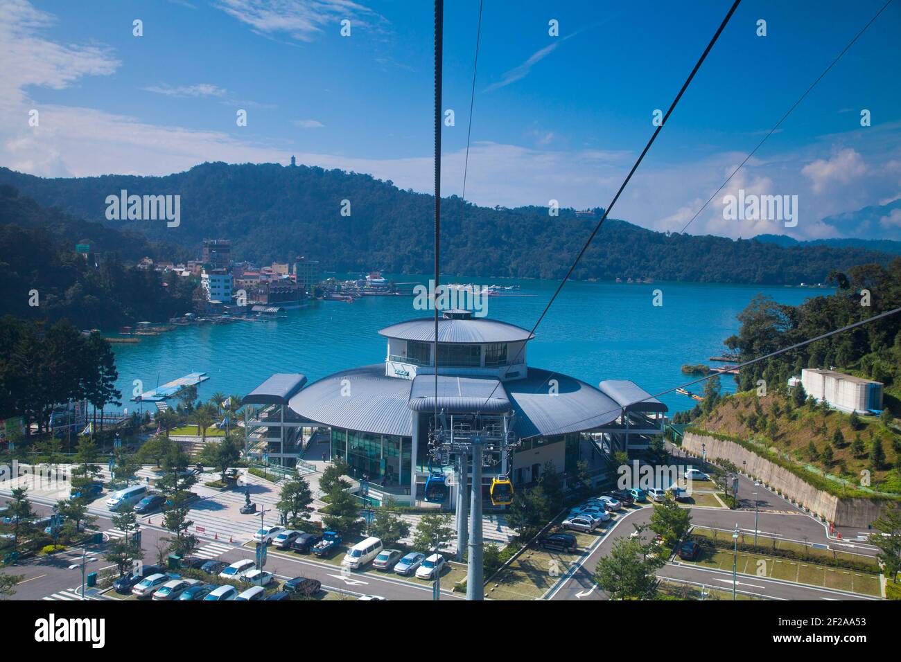 Taiwan, Nantou, Cable car at Sun Moon Lake Stock Photo - Alamy