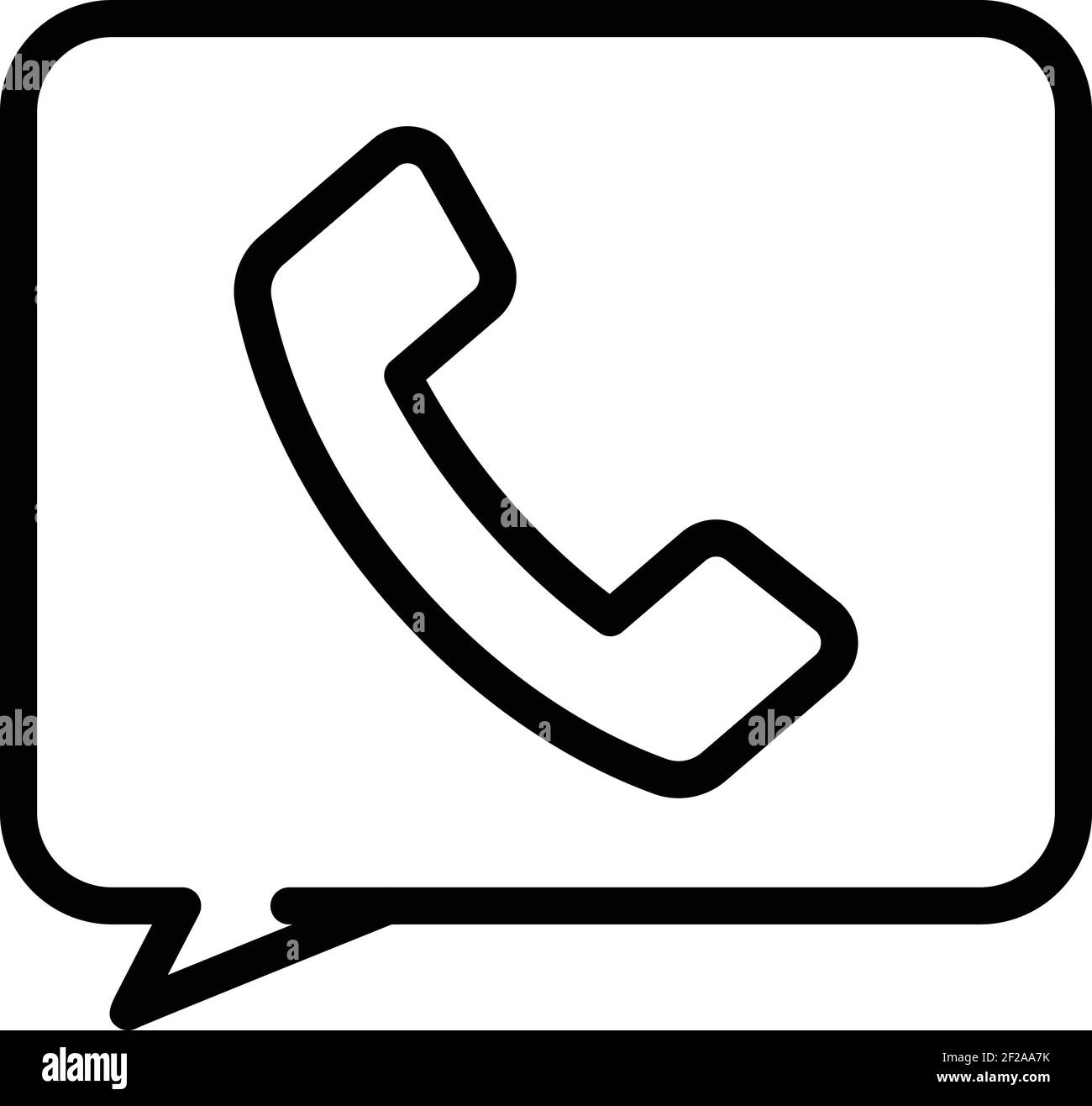 Call sms interface icon. Outline Call sms interface vector icon for web ...