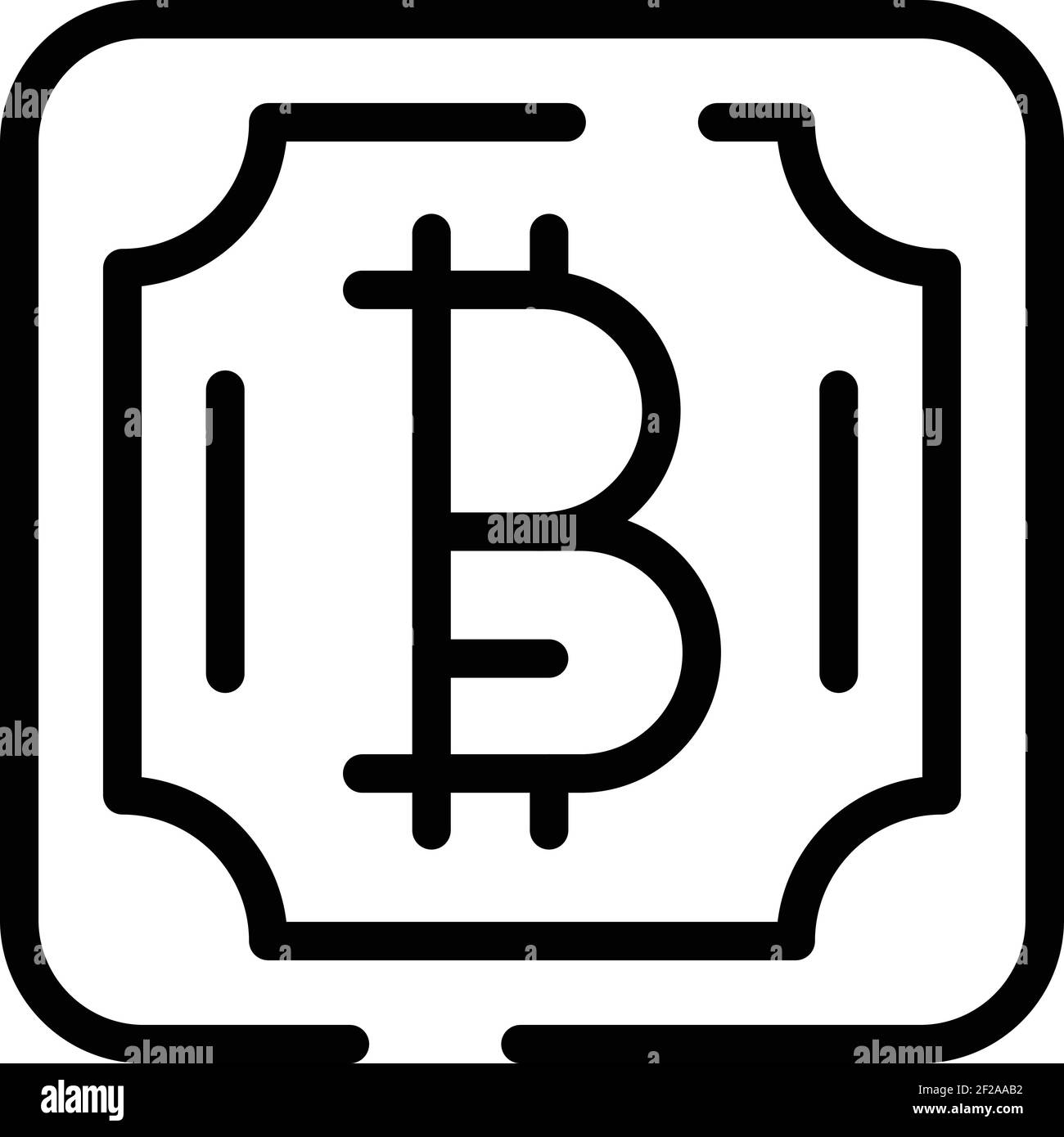 Blockchain square icon. Outline Blockchain square vector icon for web design isolated on white ...