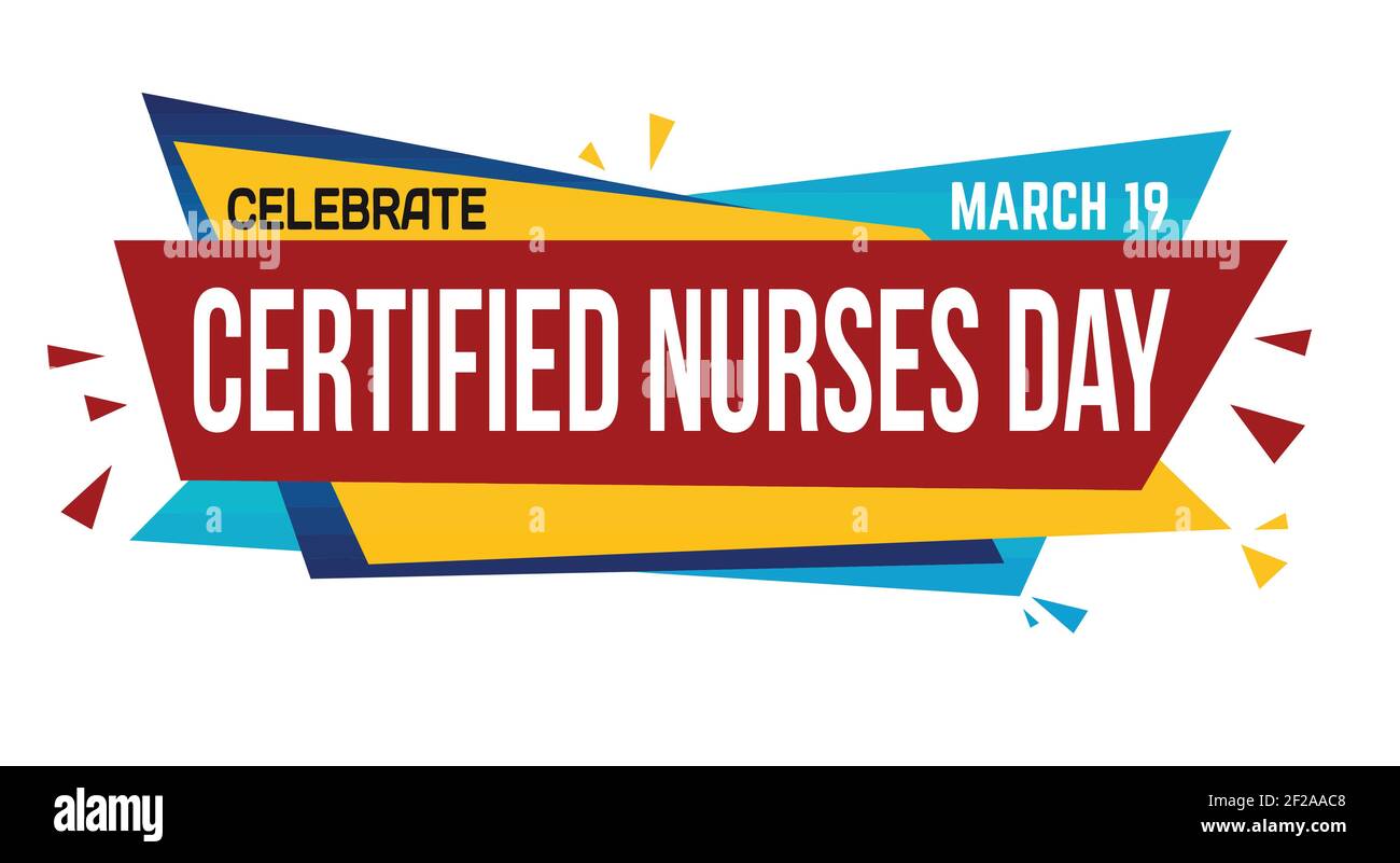 Certified nurses day banner design on white background, vector ...