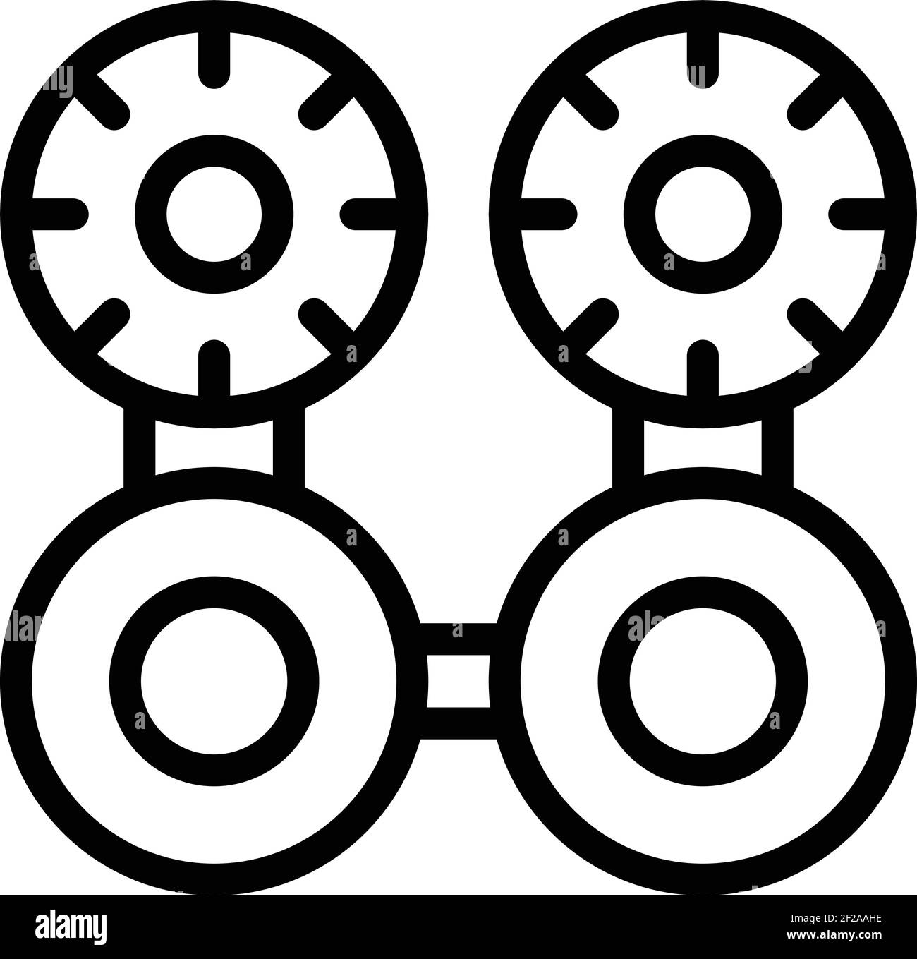 Eye modern phoropter icon. Outline Eye modern phoropter vector icon for ...