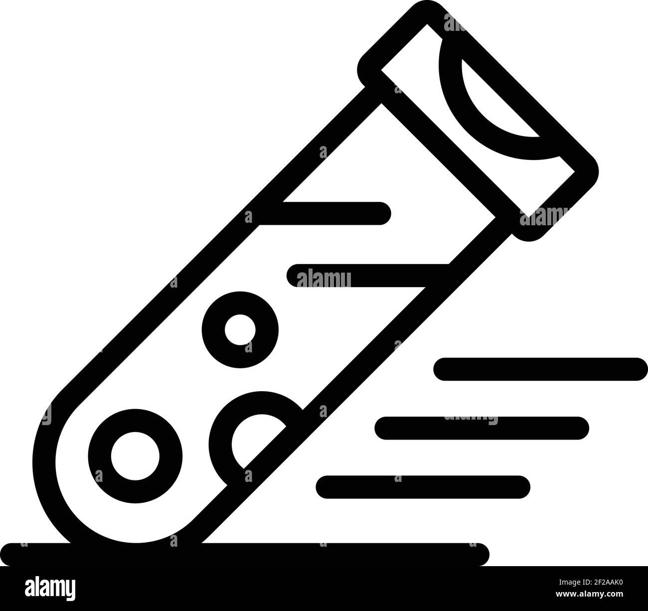 Biology test tube icon. Outline Biology test tube vector icon for web ...