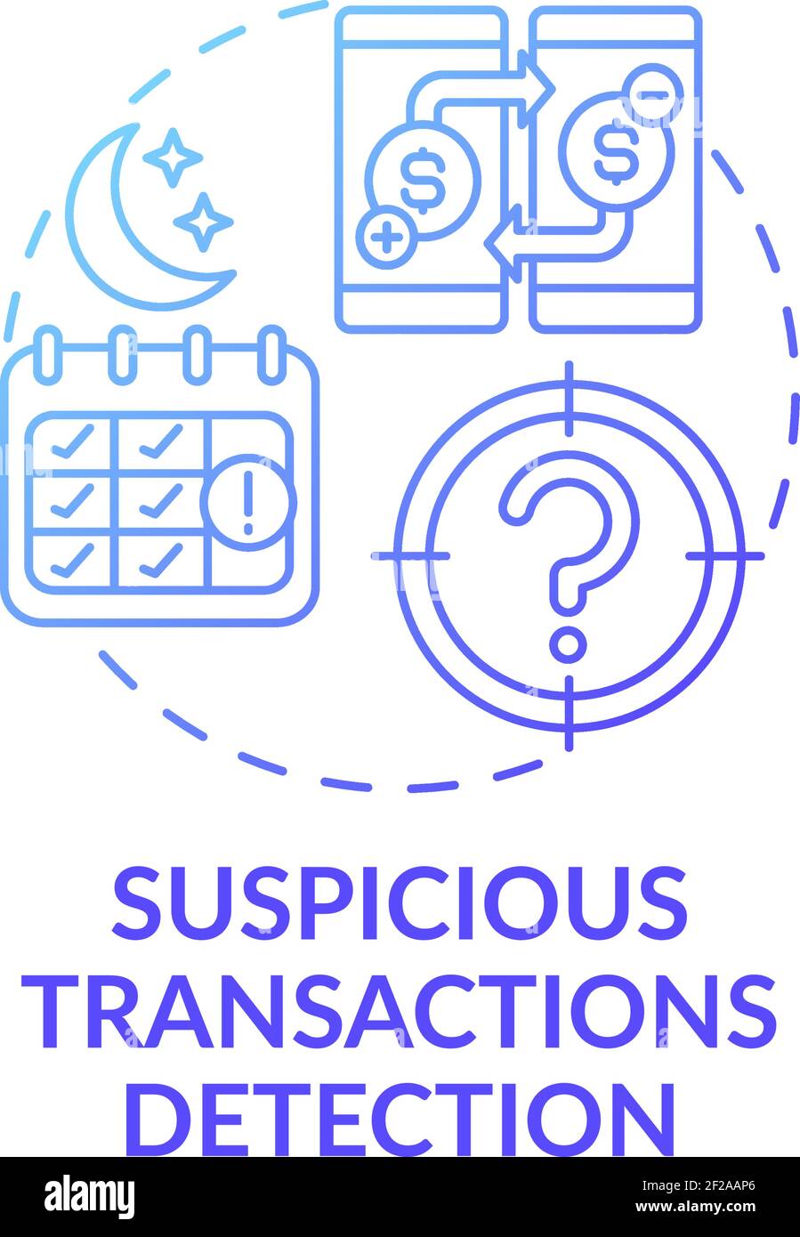 Suspicious transactions detection concept icon Stock Vector Image & Art ...
