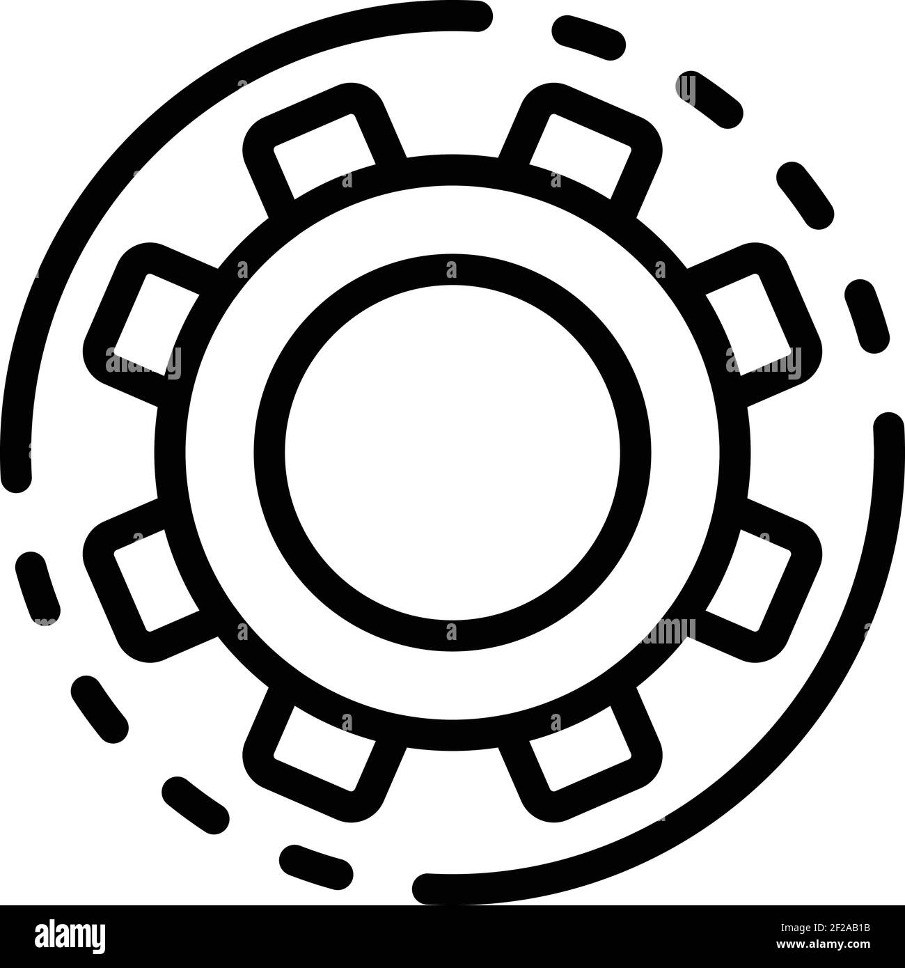 Gear kit interface icon. Outline Gear kit interface vector icon for web ...
