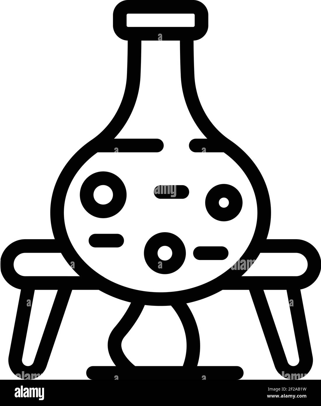 Biology burning flask icon. Outline Biology burning flask vector icon ...