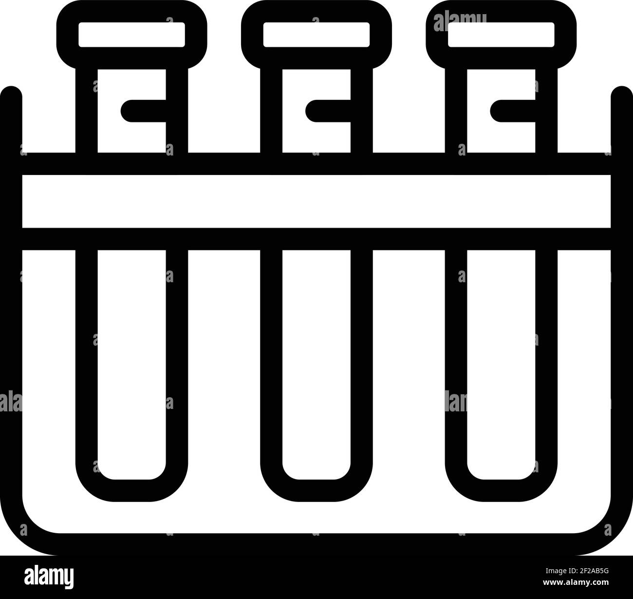 Test tubes icon. Outline test tubes vector icon for web design isolated ...