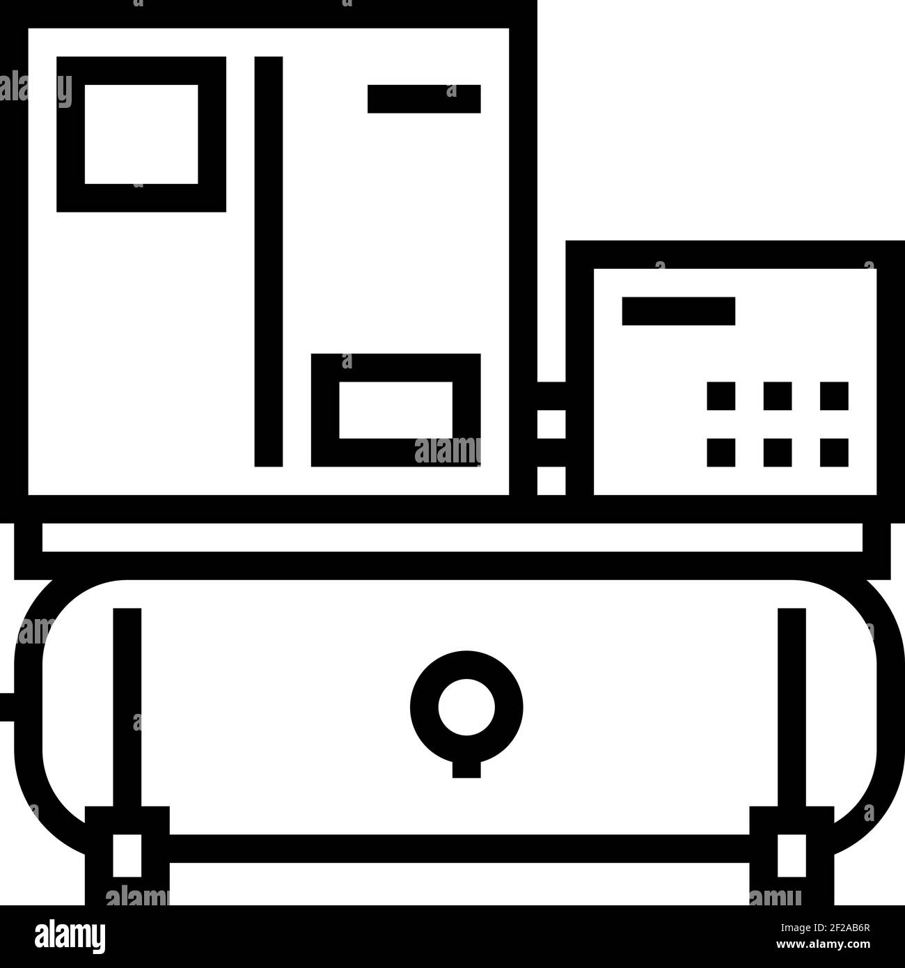 spiral air compressor line icon vector illustration Stock Vector Image ...