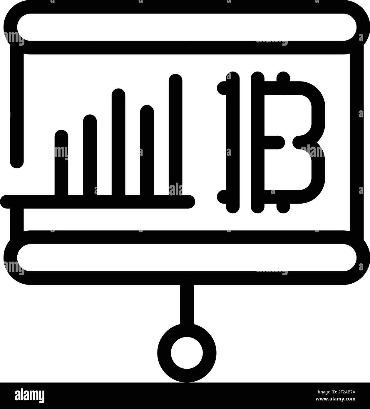 Blockchain banner icon. Outline Blockchain banner vector icon for web design isolated on white ...