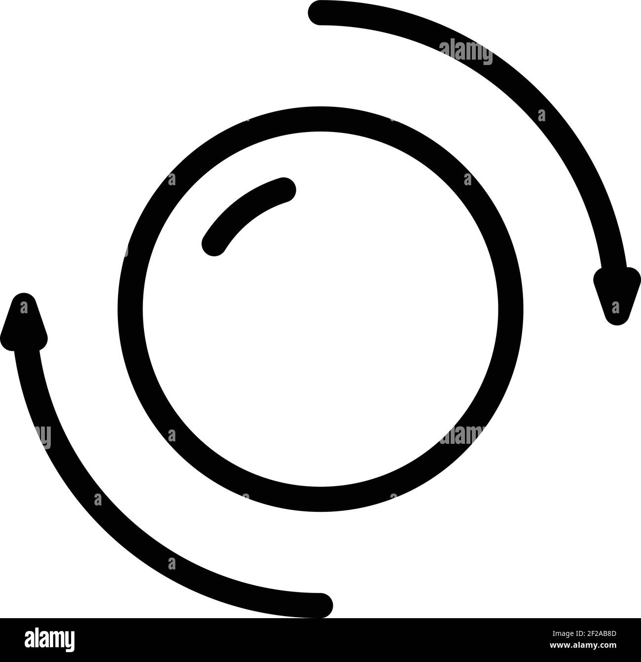 Perpetual motion circle icon. Outline Perpetual motion circle vector ...