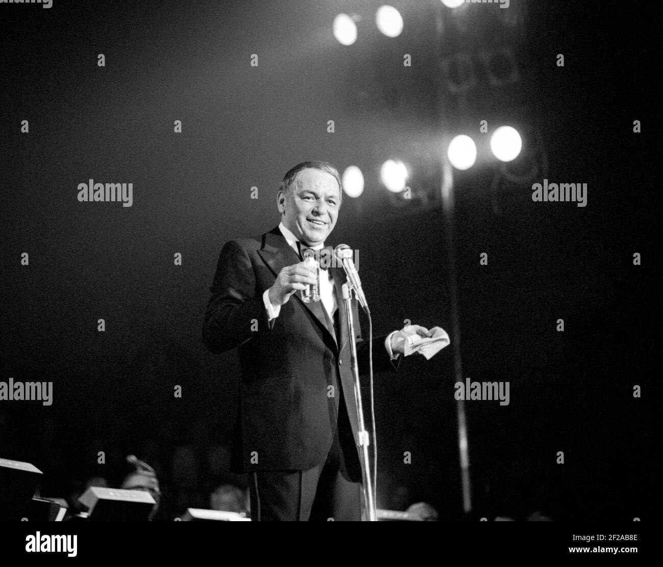 Frank Sinatra performs live on stage at Concertgebouw in Amsterdam ...