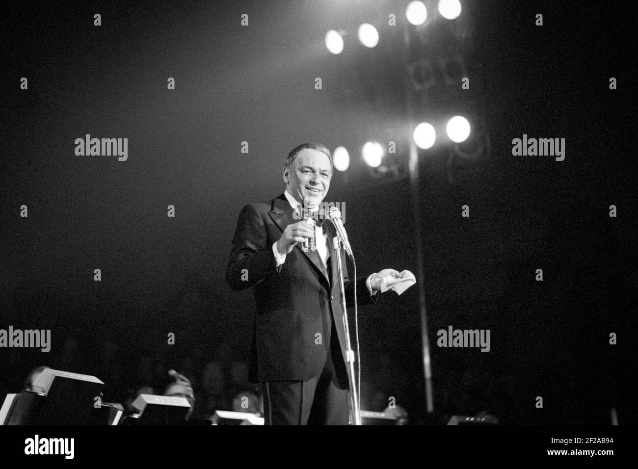 Frank Sinatra performs live on stage at Concertgebouw in Amsterdam ...