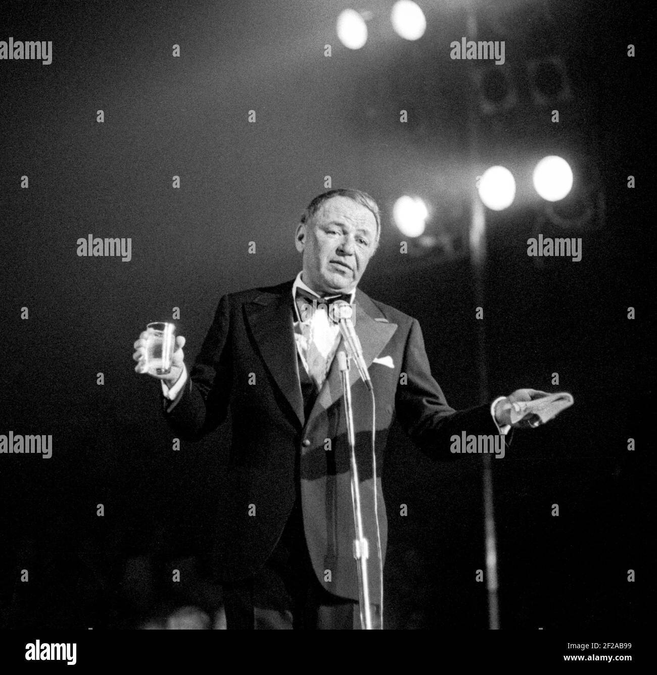 Frank Sinatra performs live on stage at Concertgebouw in Amsterdam ...