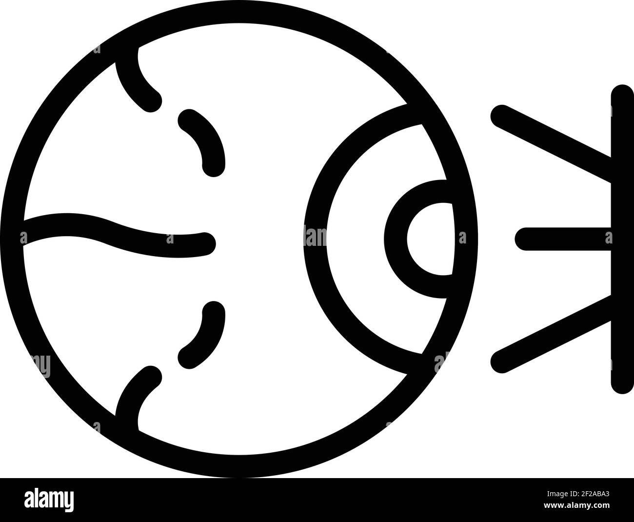 Optometry laser icon. Outline Optometry laser vector icon for web ...