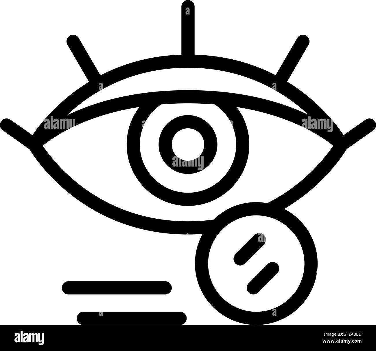 Eyes cataract icon. Outline Eyes cataract vector icon for web design ...