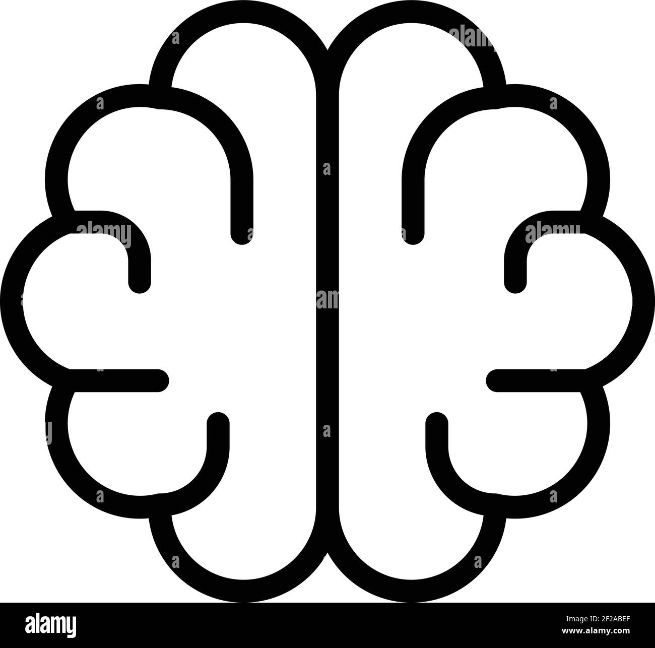 Scientist brain icon. Outline Scientist brain vector icon for web ...