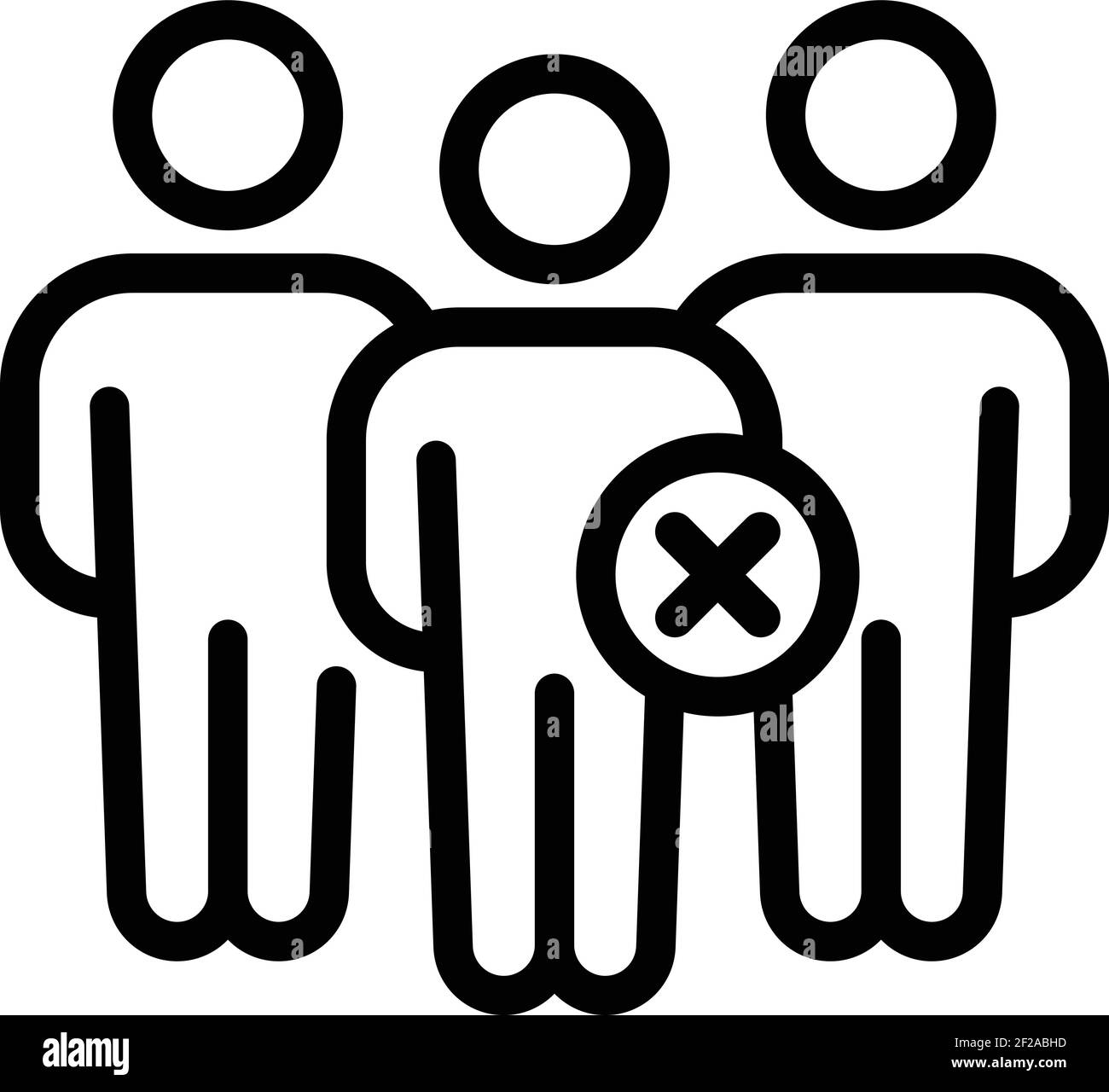 People distance icon. Outline people distance vector icon for web ...
