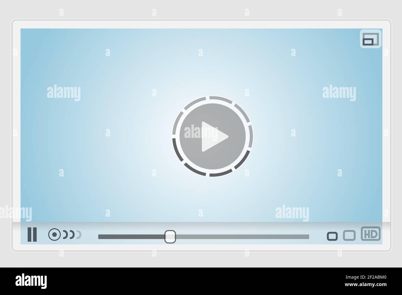 Skin for Web Video Player, minimalistic design Stock Vector Image & Art ...