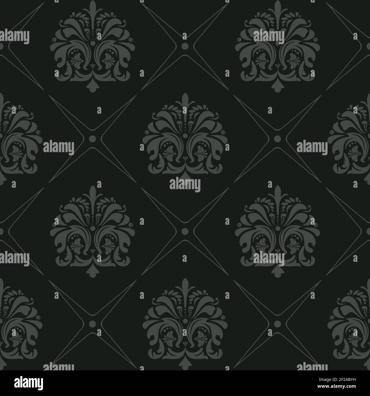 Seamless black background, old style vector pattern Stock Vector Image ...