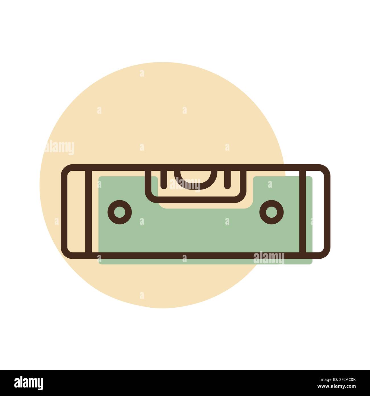 Bubble level vector flat icon. Construction, repair and building. Graph ...