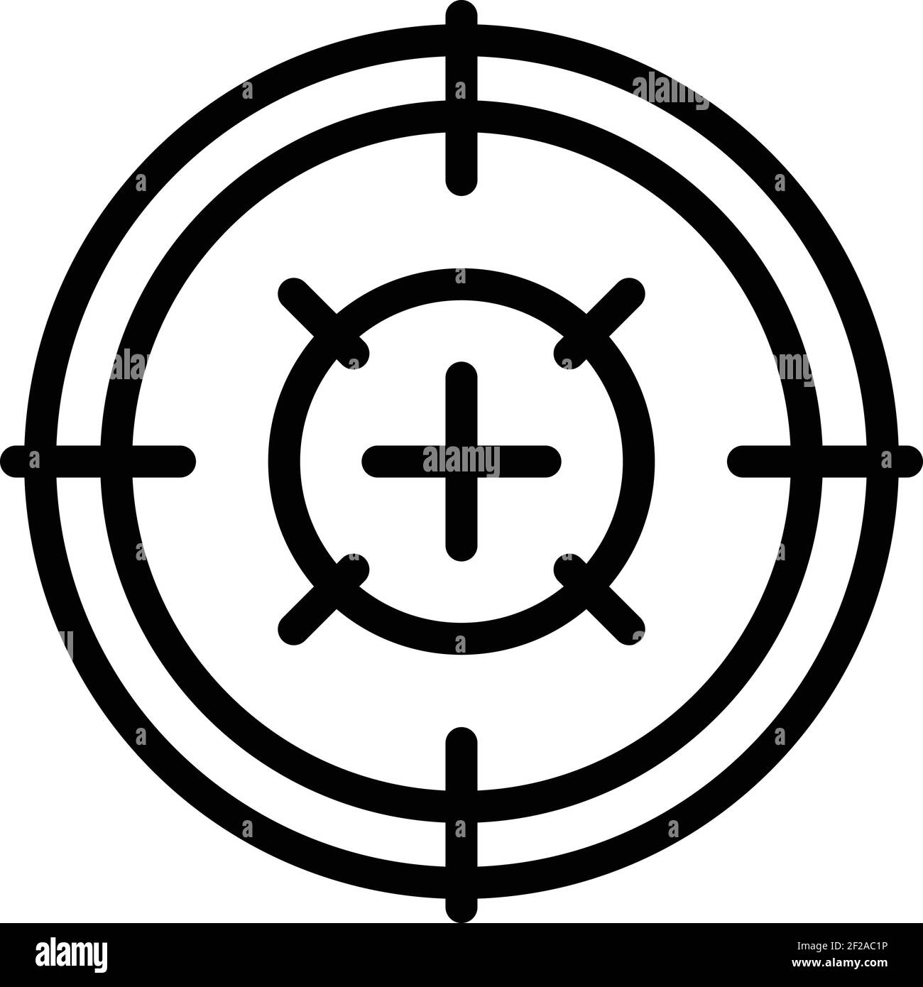 Scope sight icon. Outline scope sight vector icon for web design ...