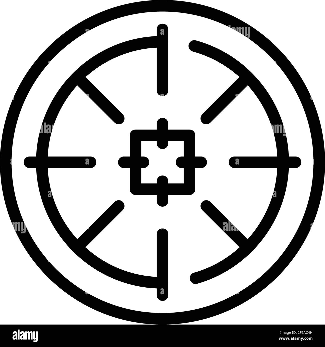 Sniper target icon. Outline sniper target vector icon for web design ...