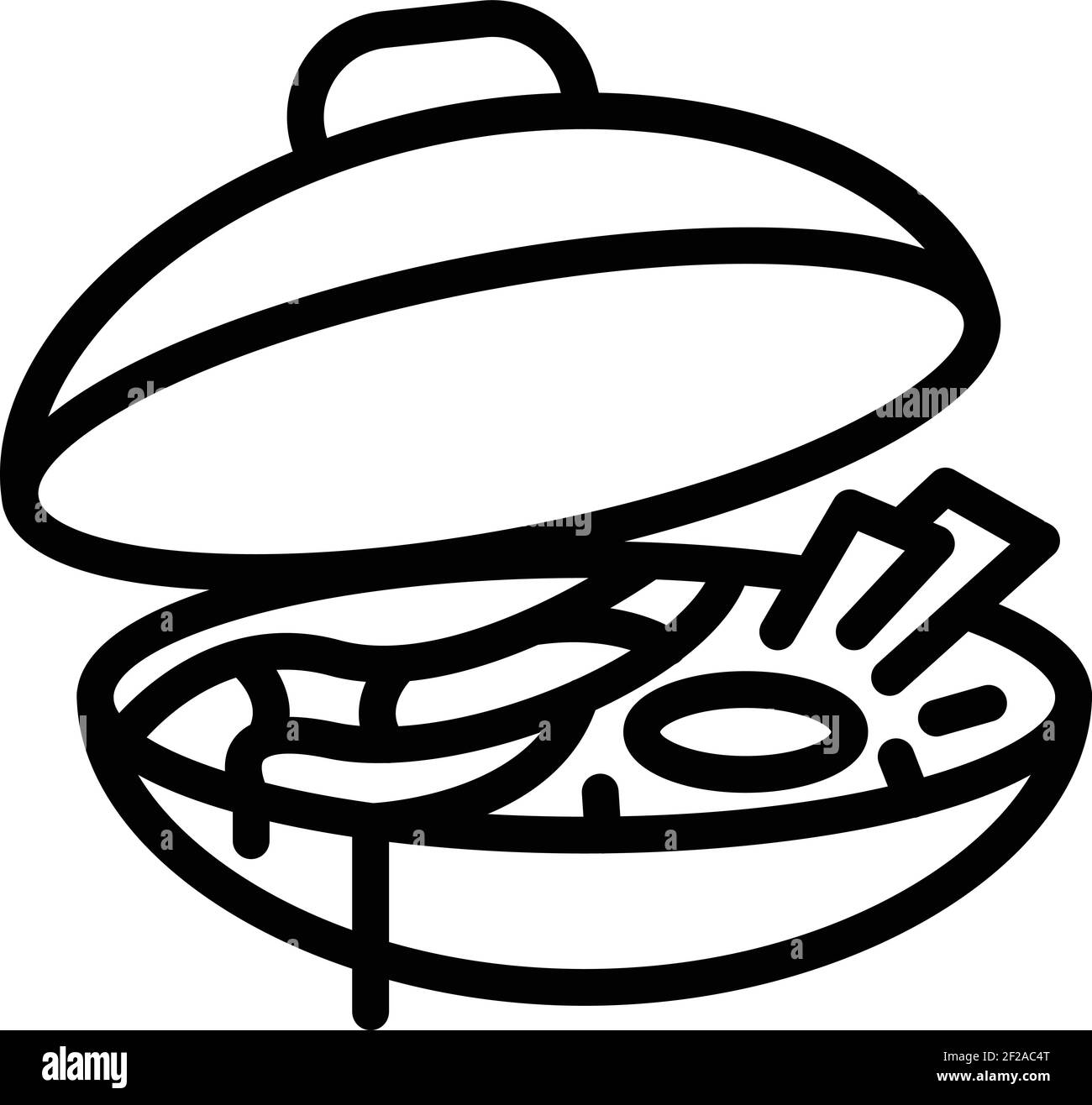 Wok menu tray icon. Outline Wok menu tray vector icon for web design ...