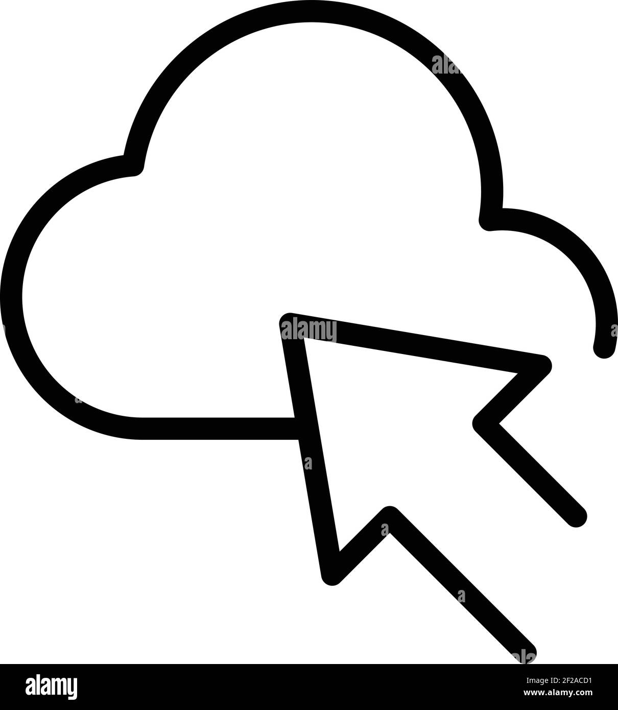 Data cloud interface icon. Outline Data cloud interface vector icon for ...