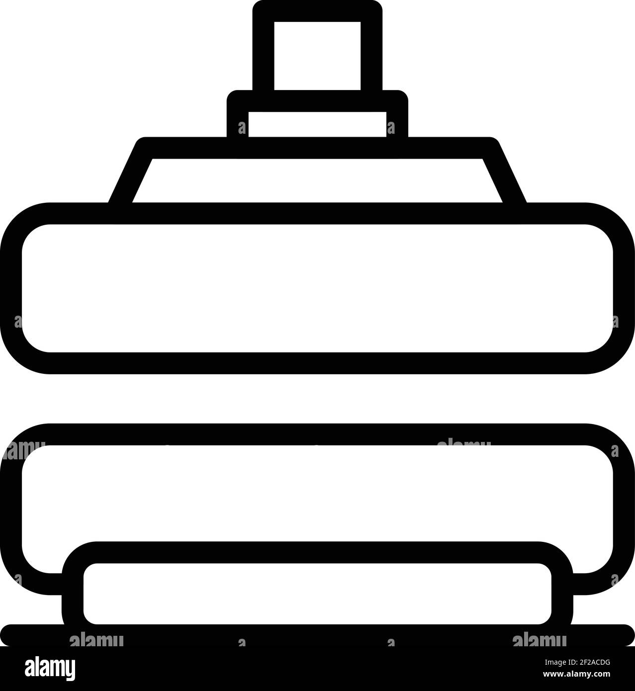 Press machine instrument icon. Outline press machine instrument vector ...