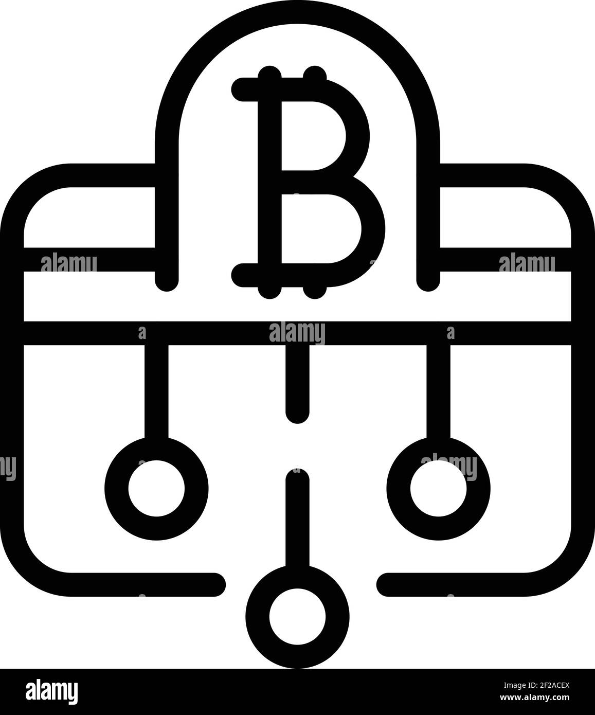 Blockchain Credit Card Icon Outline Blockchain Credit Card Vector Icon
