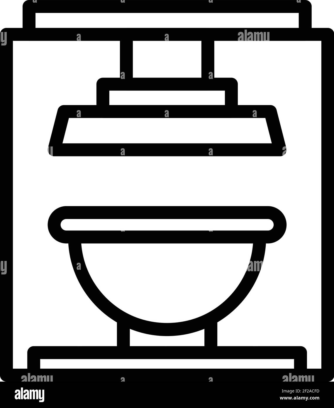 Press machine icon. Outline press machine vector icon for web design ...