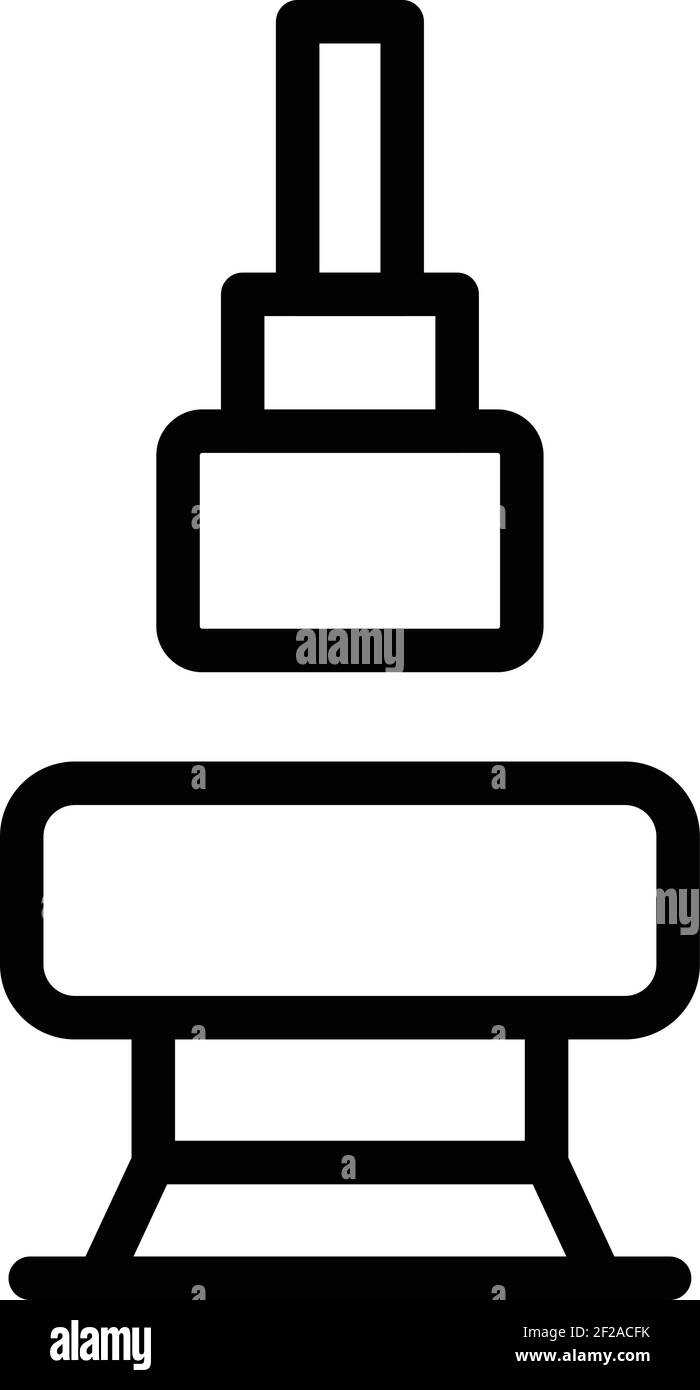 Mechanical press machine icon. Outline mechanical press machine vector ...