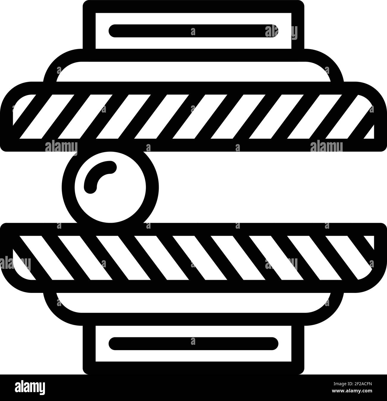 Press machine technology icon. Outline press machine technology vector ...