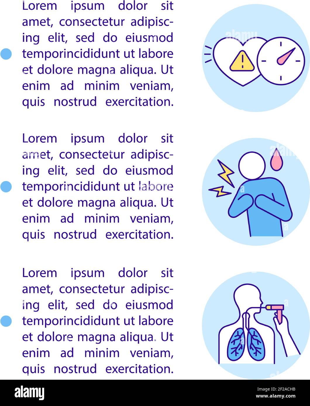 Cardiovascular and respiratory complications concept icon with text ...